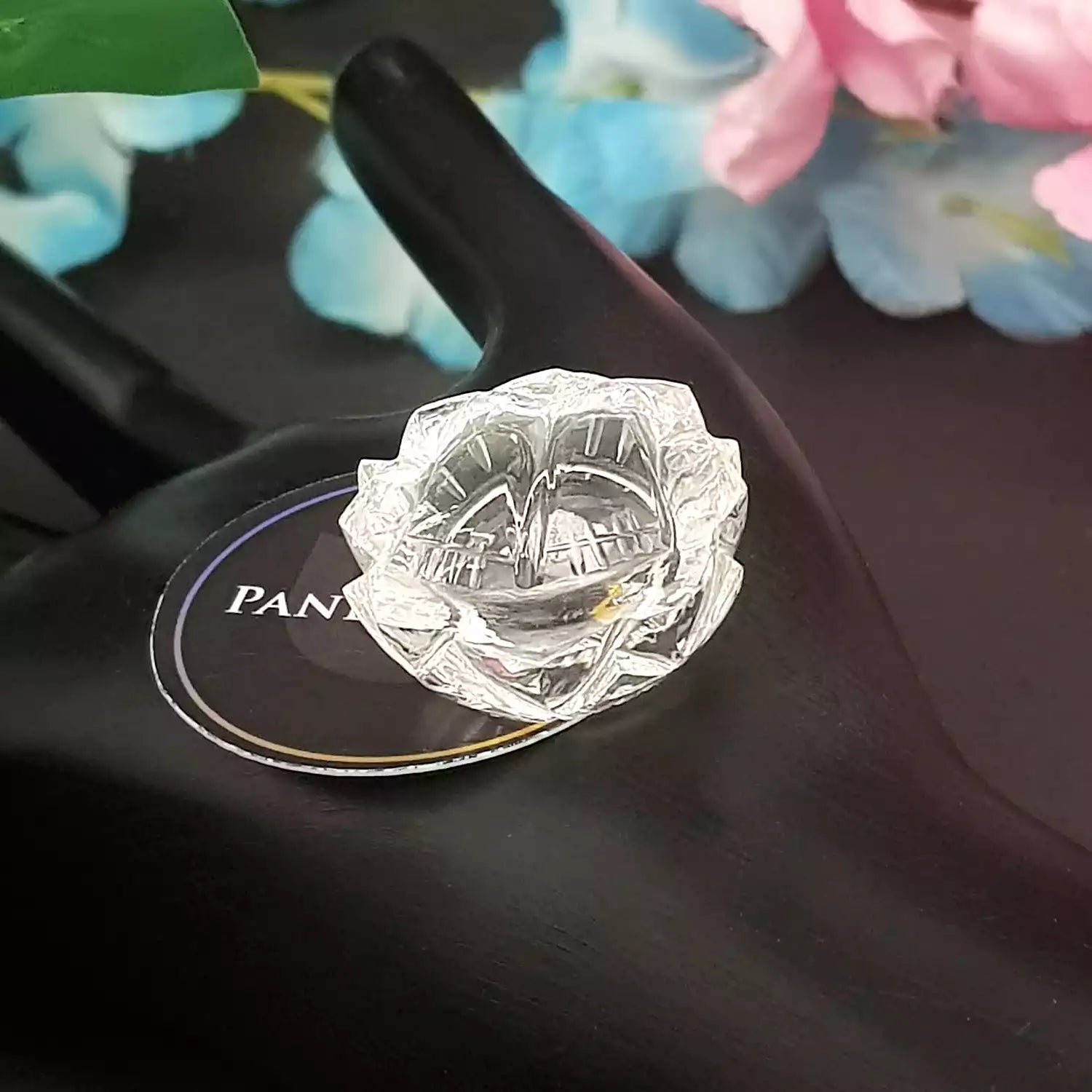 Crystal Sphatik Shri Lakshmi Charan Paduka - MahaGuru