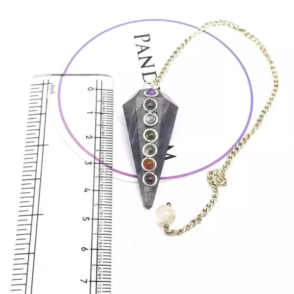 Iolite 7 Chakra Dowsing Pendulum - For Consciousness & Growth - MahaGuru