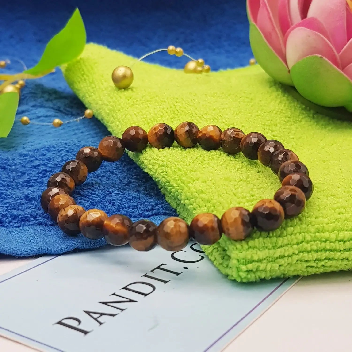 Tiger Eye Diamond Cut Bracelet - To Get Name & Fame - MahaGuru