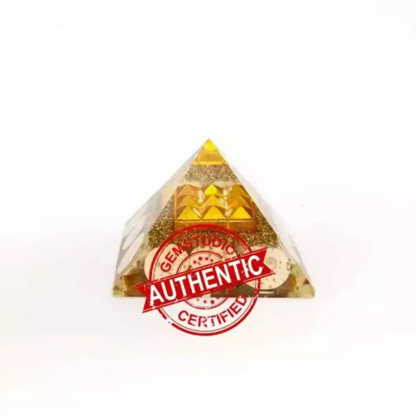 9 Plate Orgone Pyramid with Gomti Chakra - MahaGuru