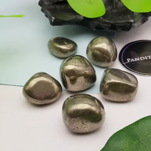 Pyrite Tumble Stones - MahaGuru